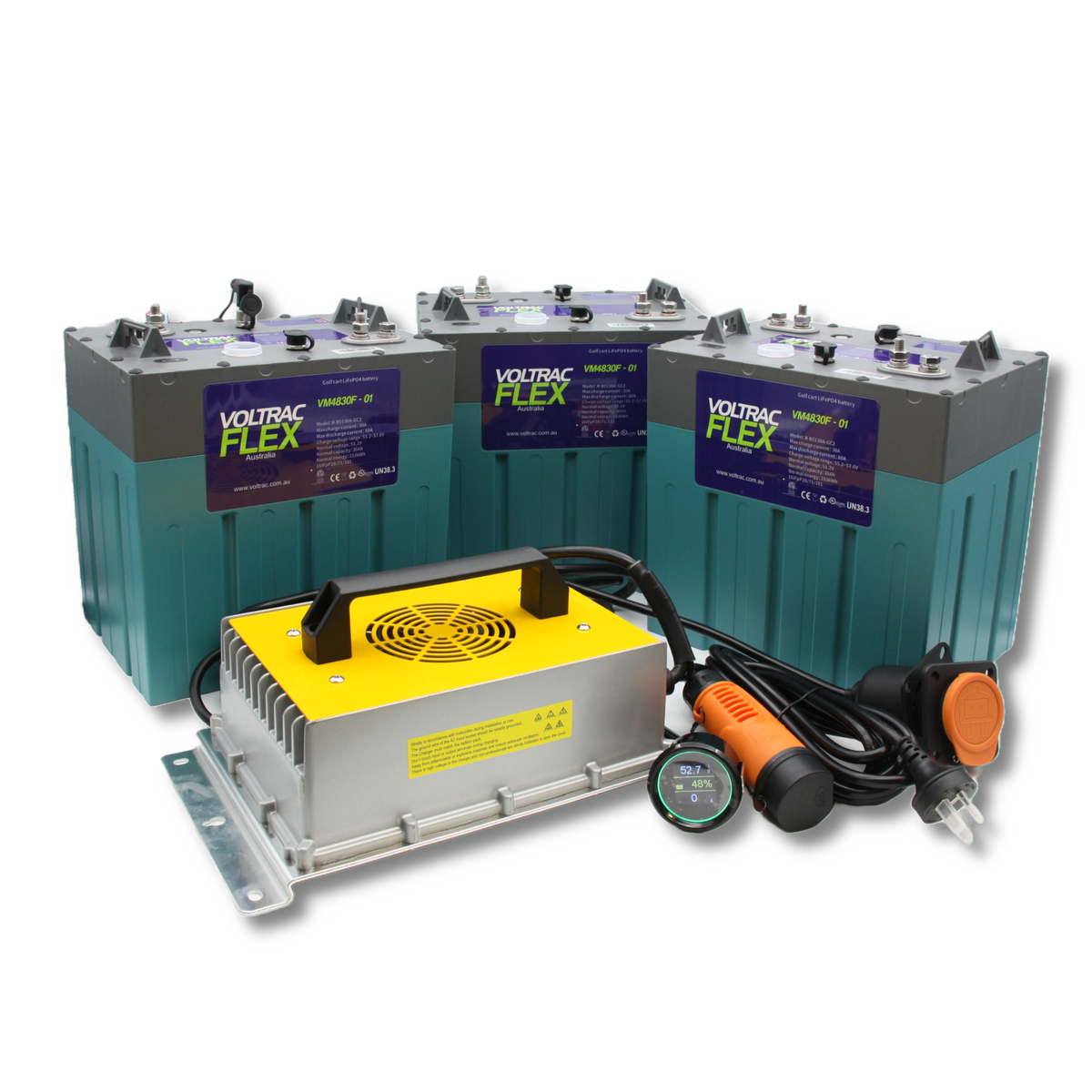 VOLTRAC FLEX Lithium Golf Cart Battery full Conversion Kit - Onboard ...