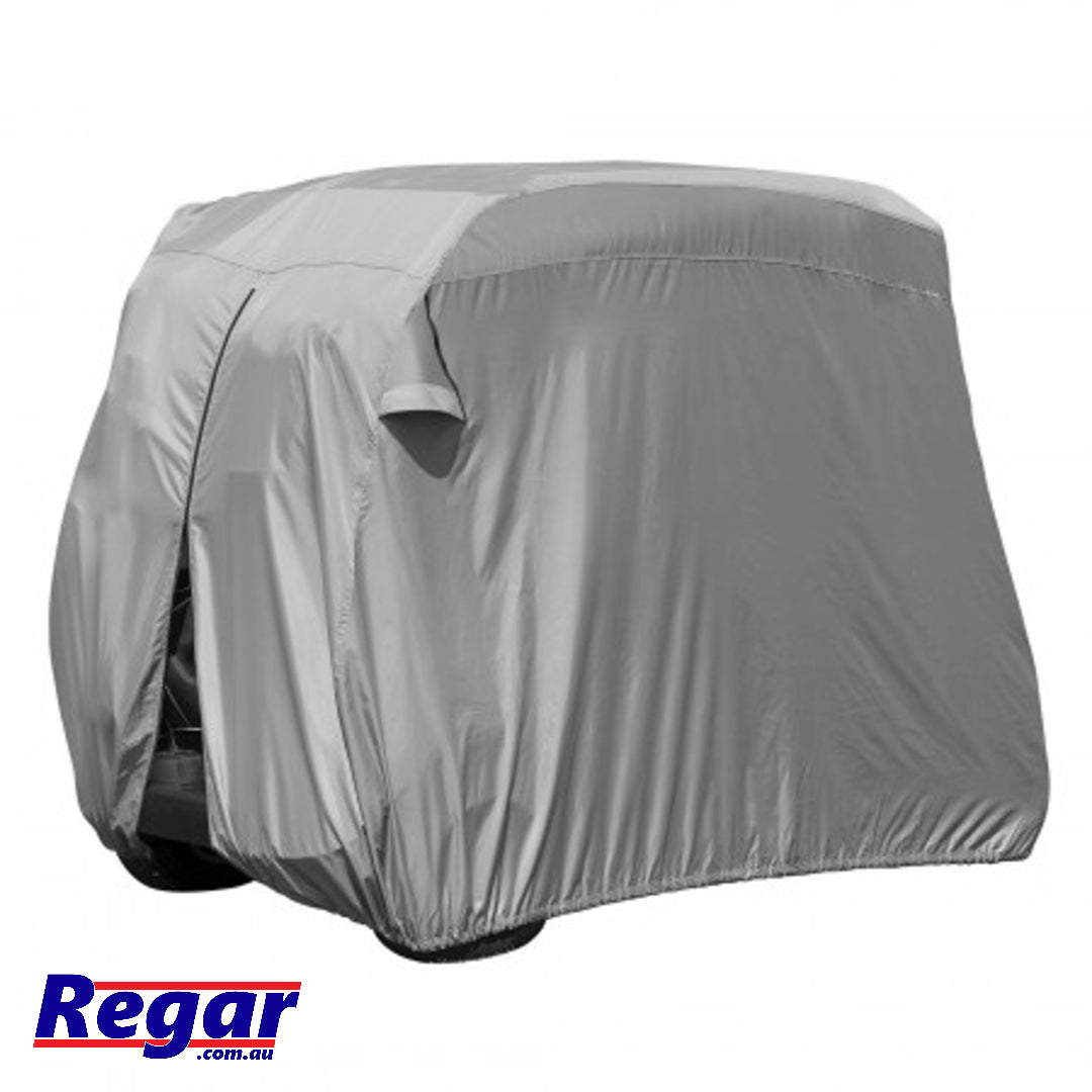 Golf Cart Storage Cover Waterproof Dust Protector - 2 Passenger (Grey ...